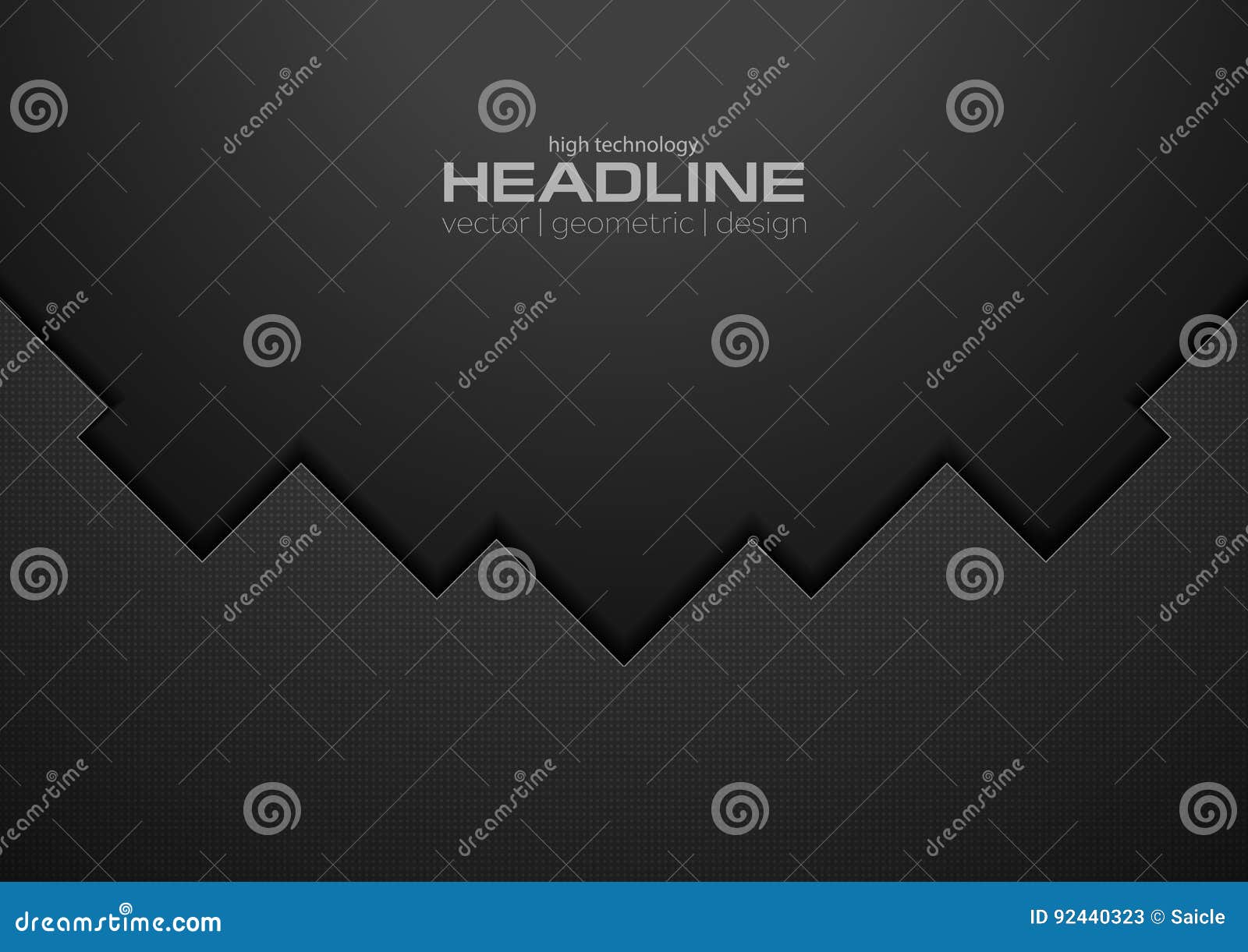Black Tech Geometric Concept Background Stock Vector - Illustration of ...