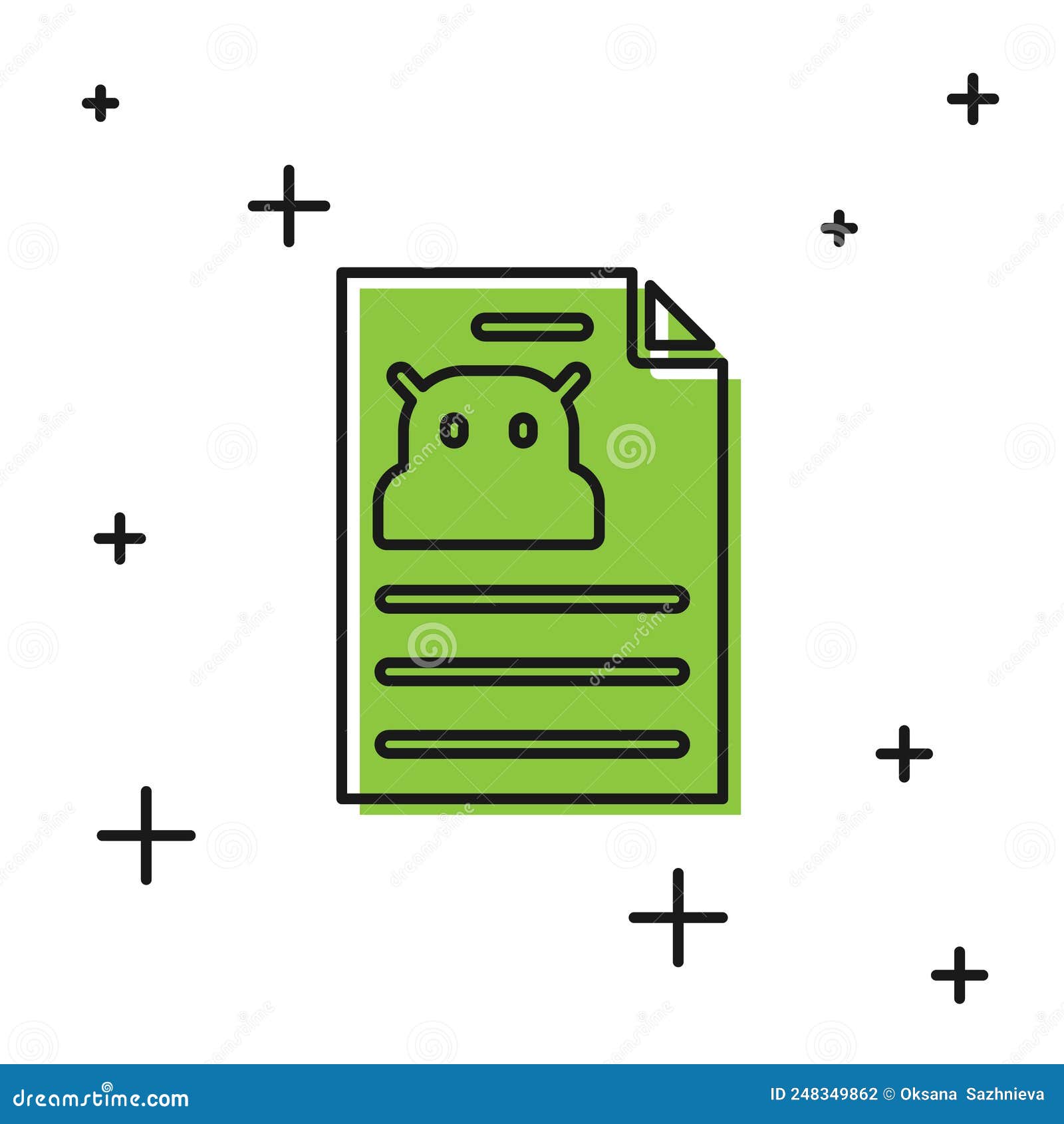 Black Technical Specification Icon Isolated on White Background ...