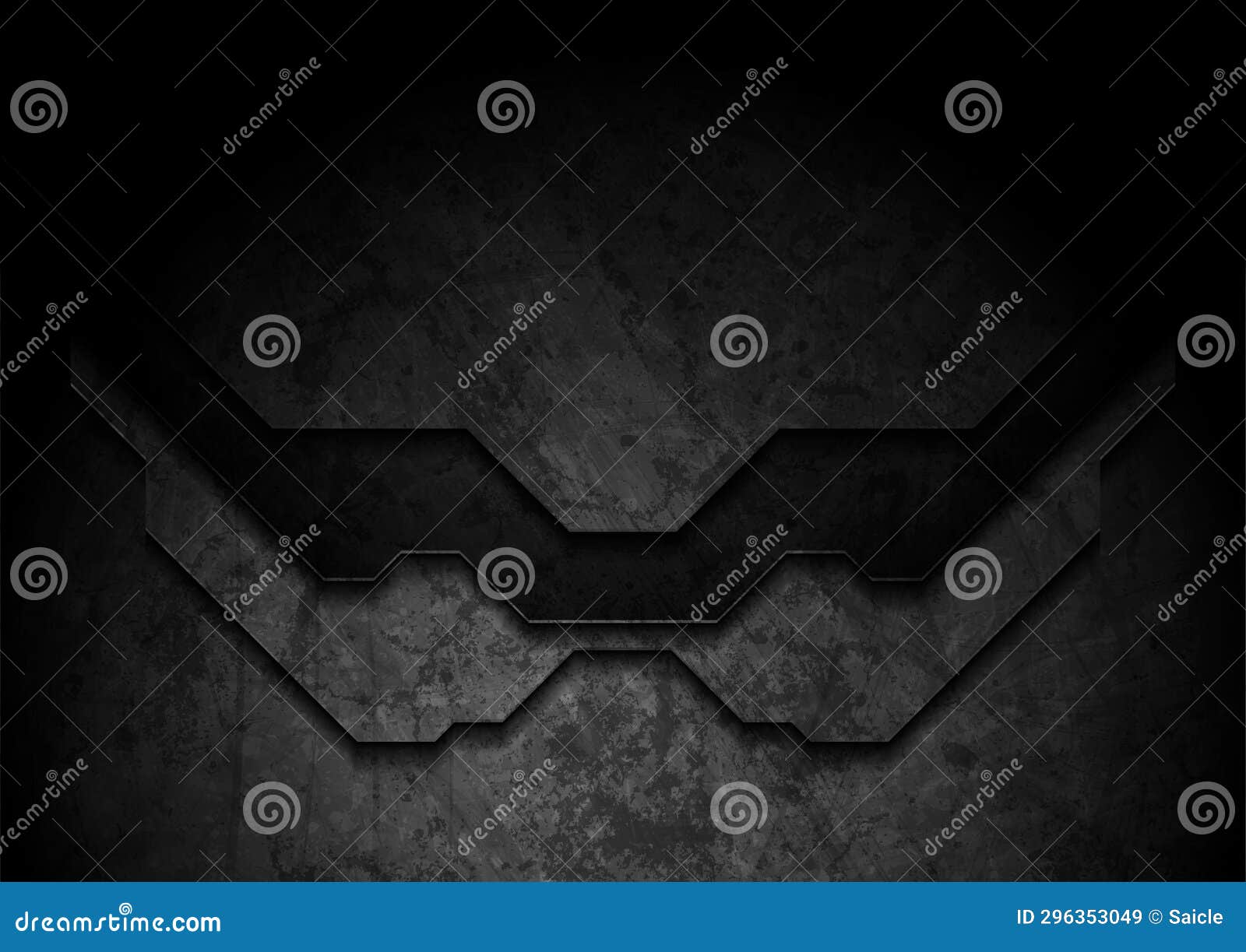 Black Technology Abstract Background with Grunge Texture Stock Vector ...