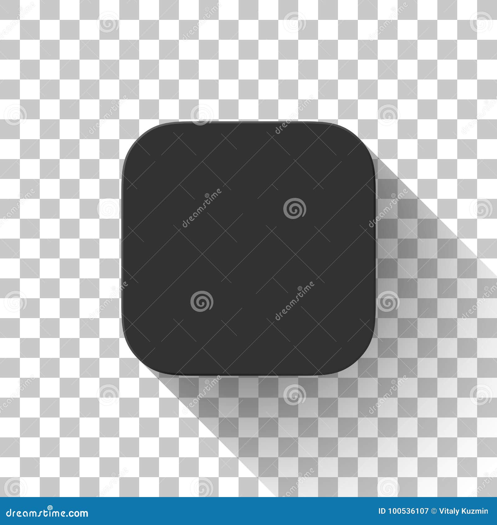 Black Technology App Icon Blank Template Stock Vector - Illustration of ...