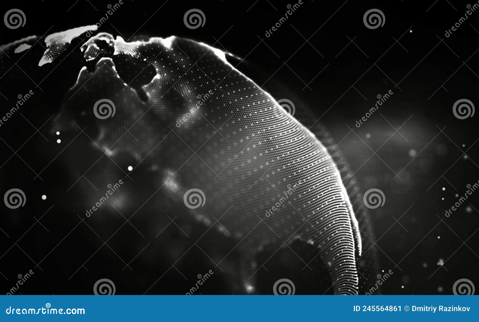 Black Technology Background. Global Communication Network Concept ...