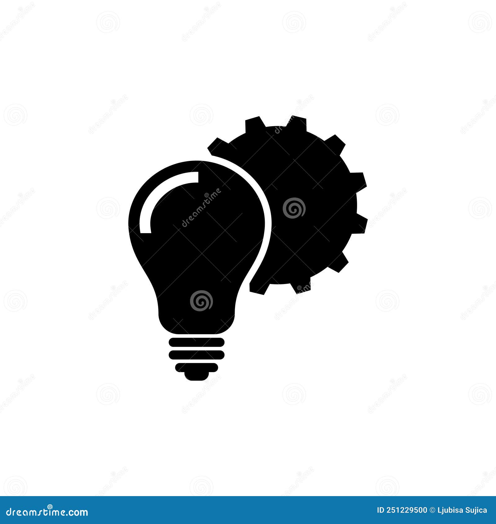 Black Technology Innovation Icon. Creativity Solution Concept Isolated ...