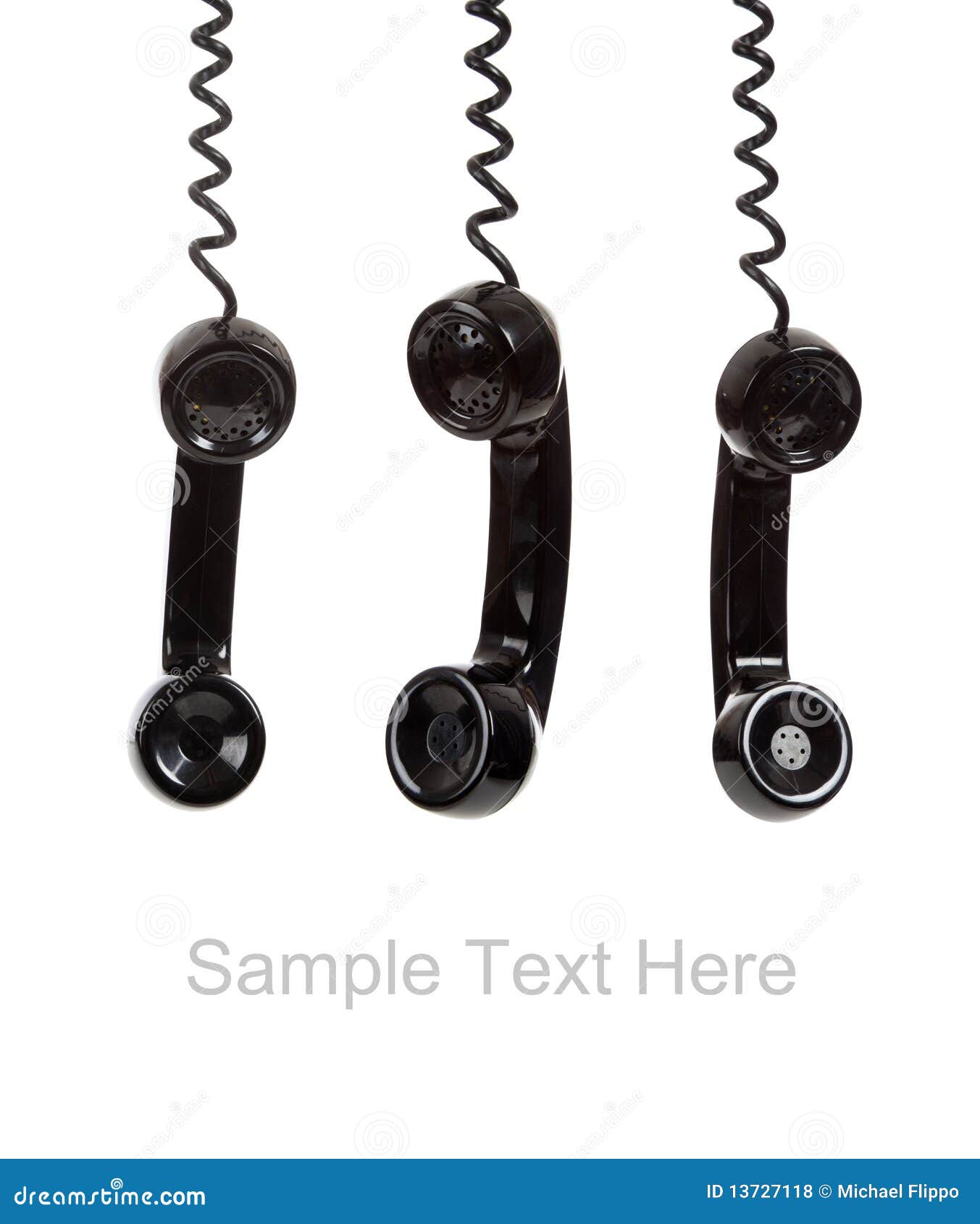 Black Telephone Ear Plank On The Black And White Marble Floor In The ...