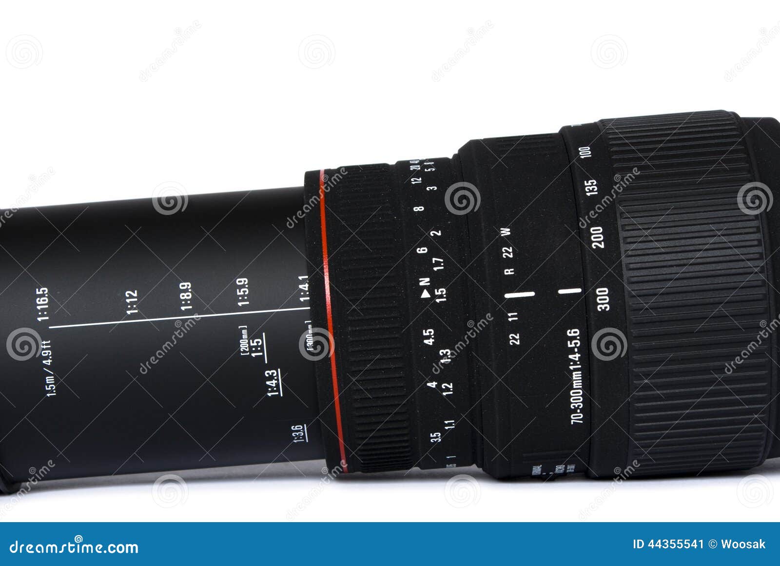 Black telephoto lens stock image. Image of point, scale - 44355541