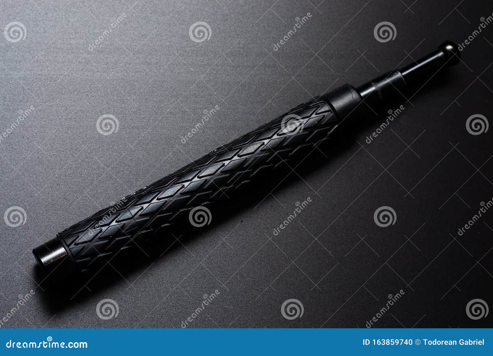 Expandable Baton Telescopic Retractable Stick Pure Steel Metal Isolated ...