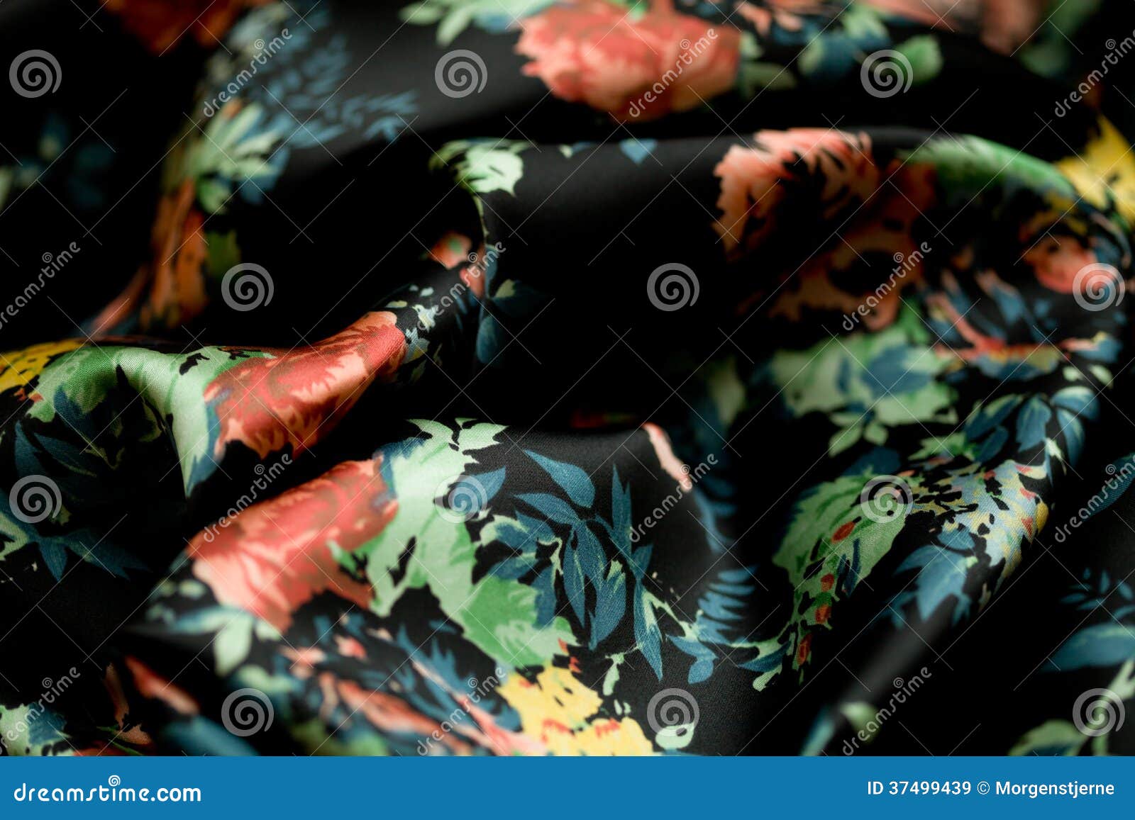 Black Tender Colored Textile, Elegance Rippled Material Stock Image ...