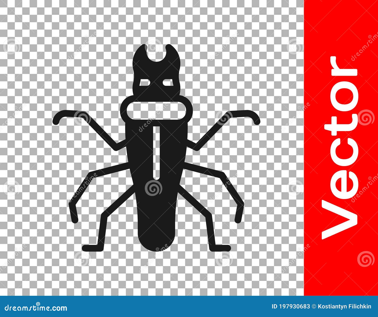 Termite Icon, Black Silhouettes Termites No Parasite Icon Vector ...