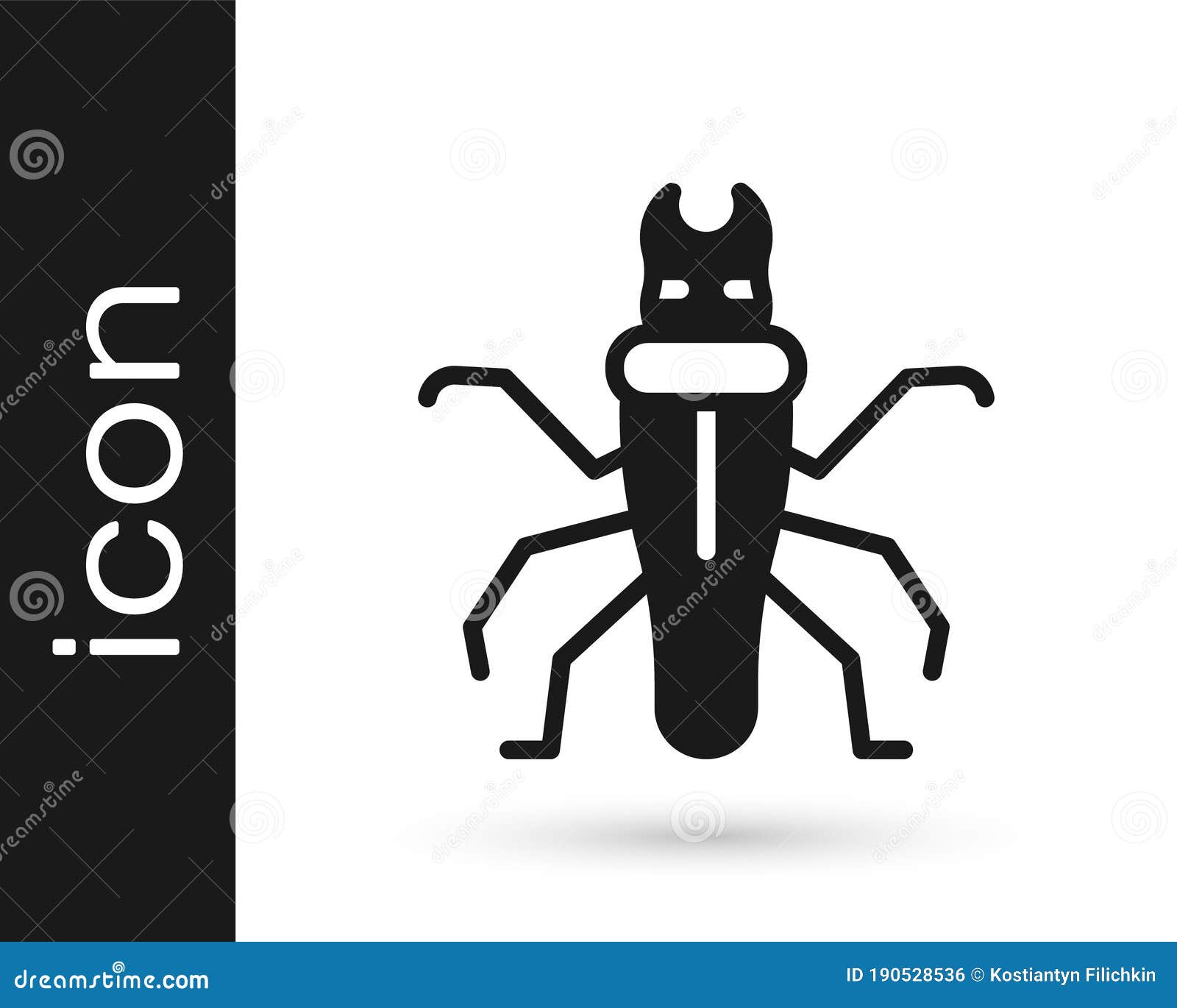 Black Termite Icon Isolated on White Background. Vector Stock Vector ...