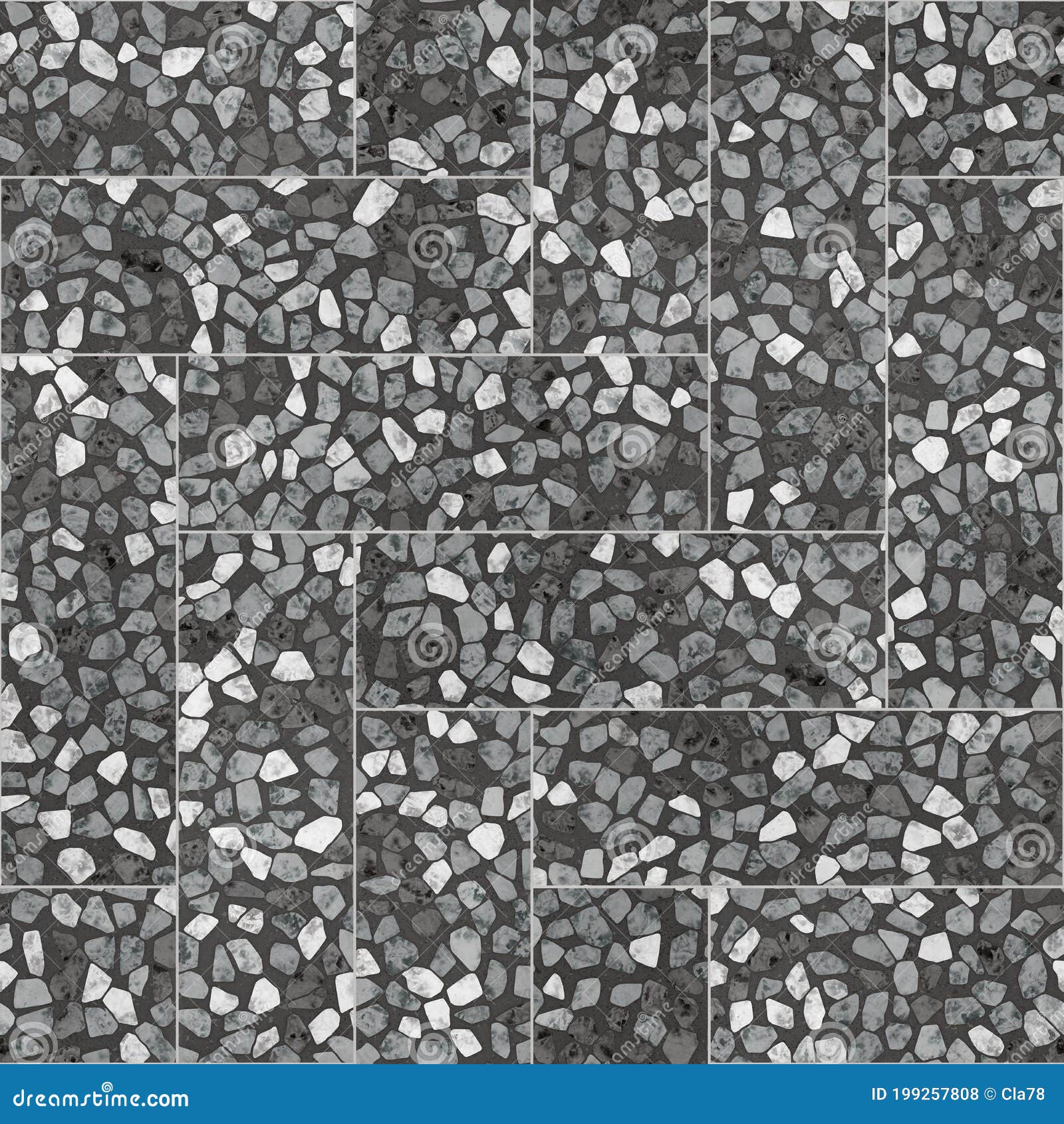 Black Terrazzo Floor, Marble Surface, Seamless Texture Stock Photo ...