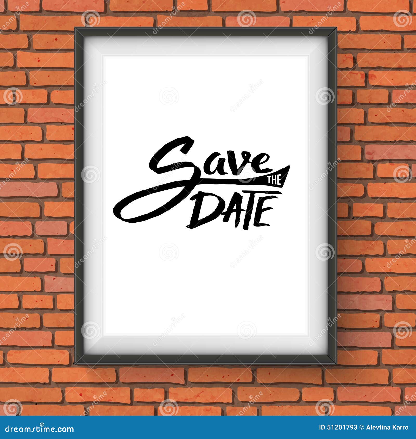 Black Text Design for Save the Date Concept Stock Vector - Illustration ...