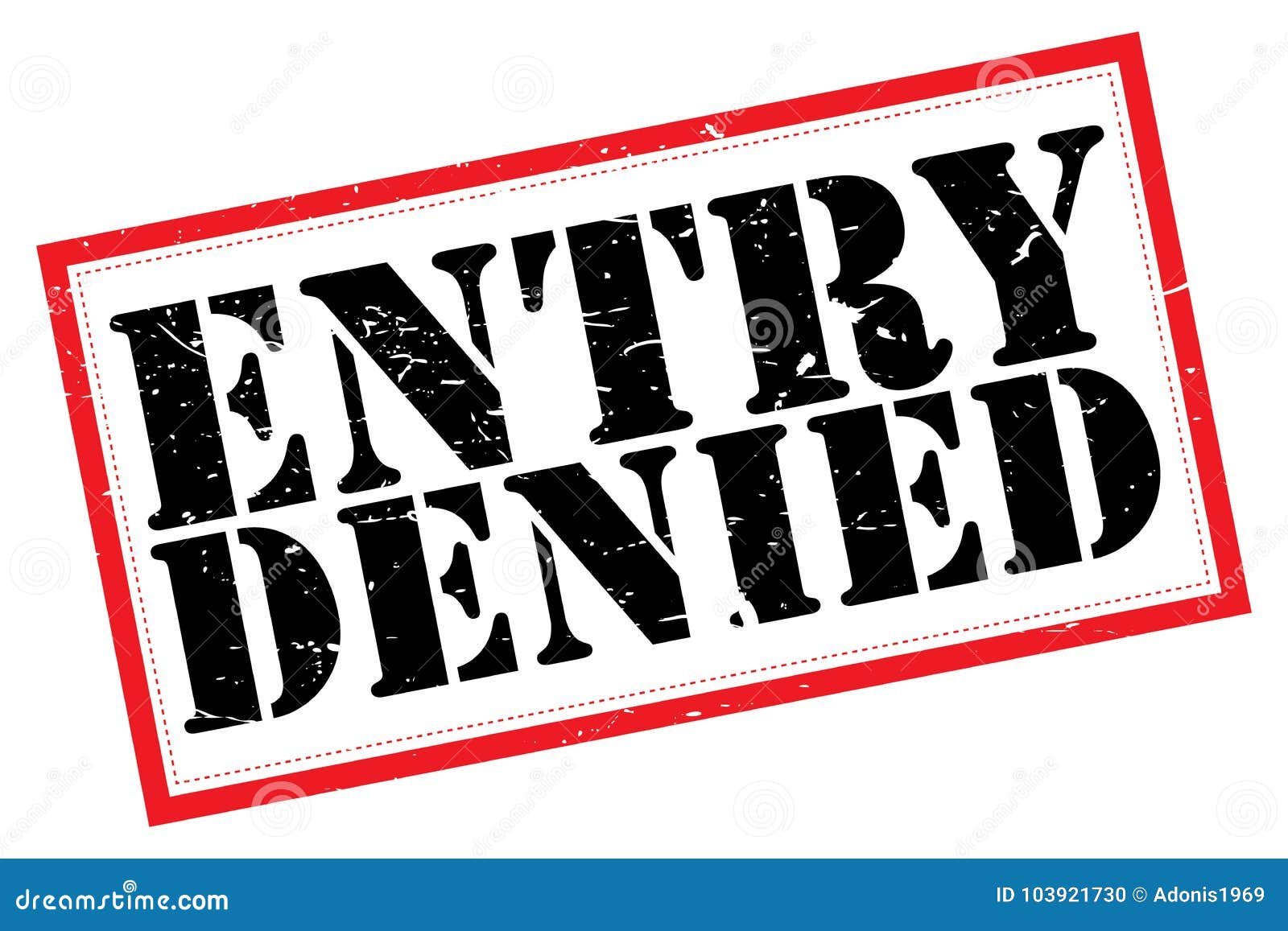 Entry Denied Rubber Stamp Stock Photography | CartoonDealer.com #83143106