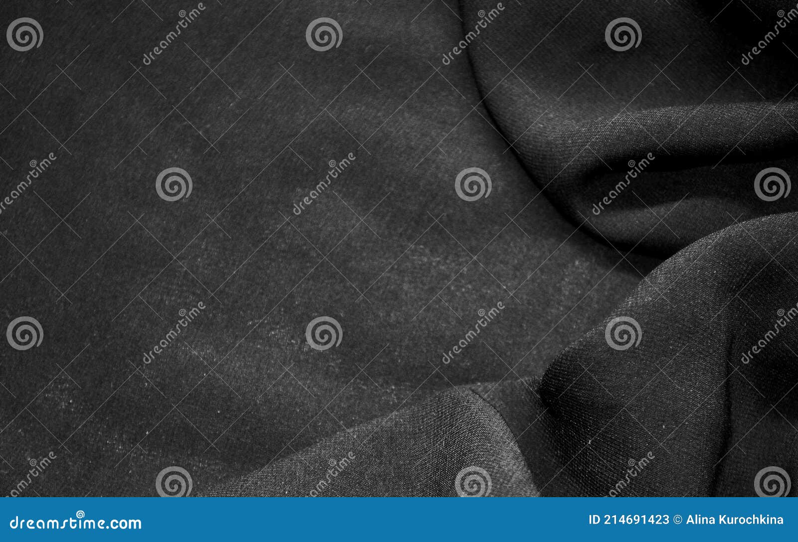 Black Textile Pattern As a Background. Black Material Texture on Fabric ...