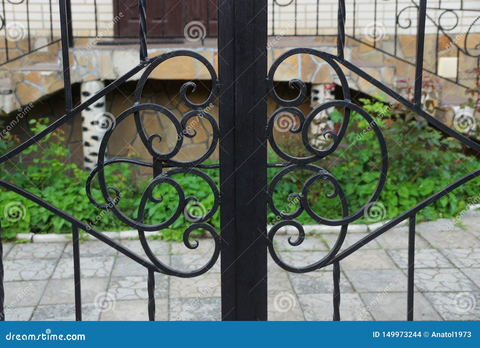 Black Texture of Metal from Forged Rods in a Pattern Stock Photo ...