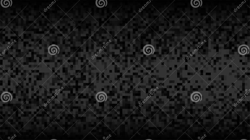 Black Texture. Random Pixel Pattern. Small Rectangle Background. Dark ...