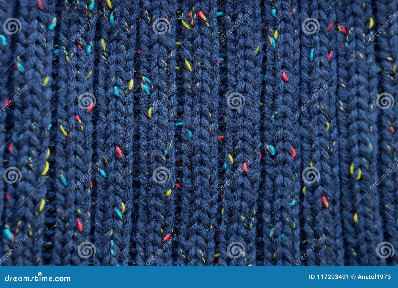 Black Texture of Woolen Fabric with Colored Thread Stock Image - Image ...