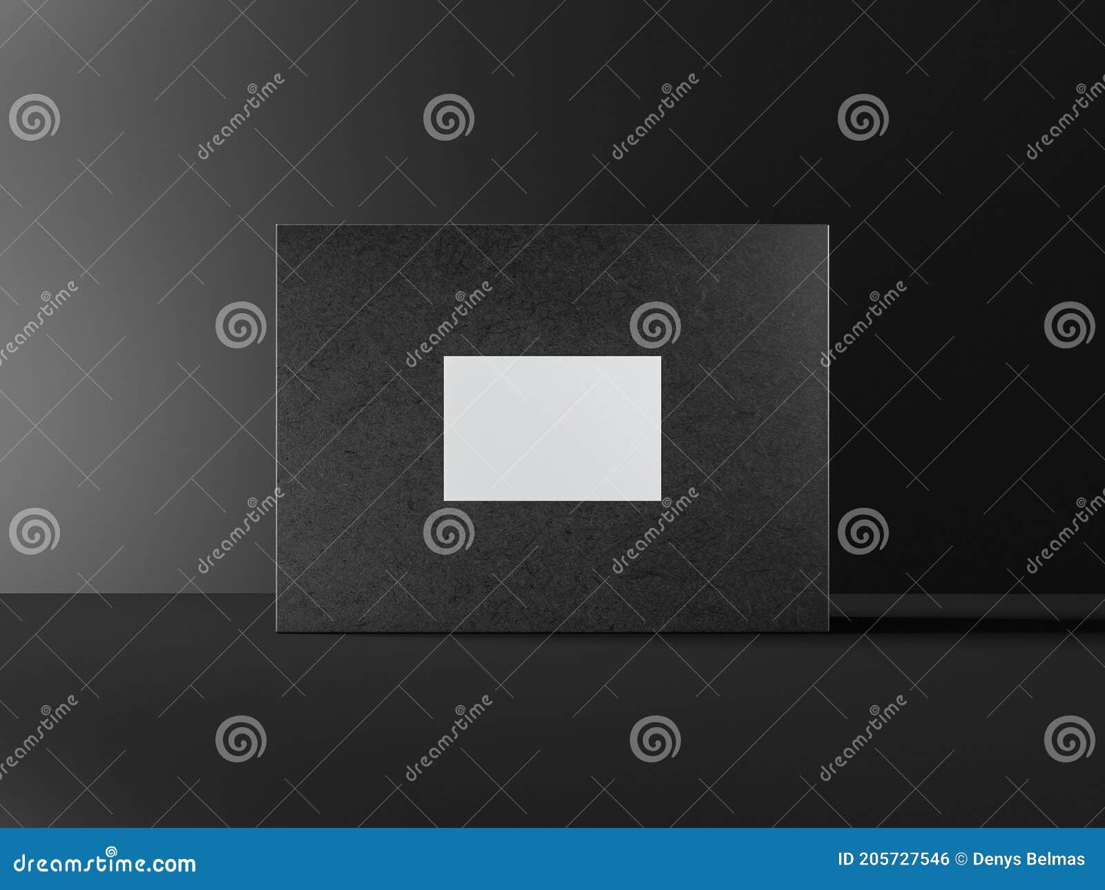 Black Textured Box Mockup Packaging in Dark Studio Stock Illustration ...