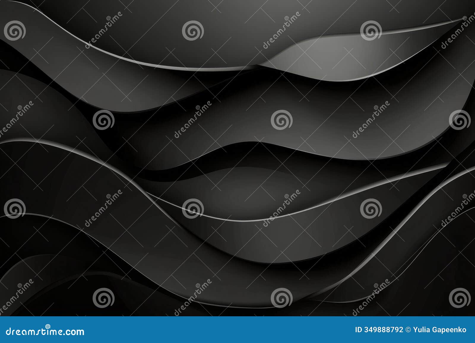 Black Textured Curves Create a Dynamic Wave Pattern on a Dark Surface ...