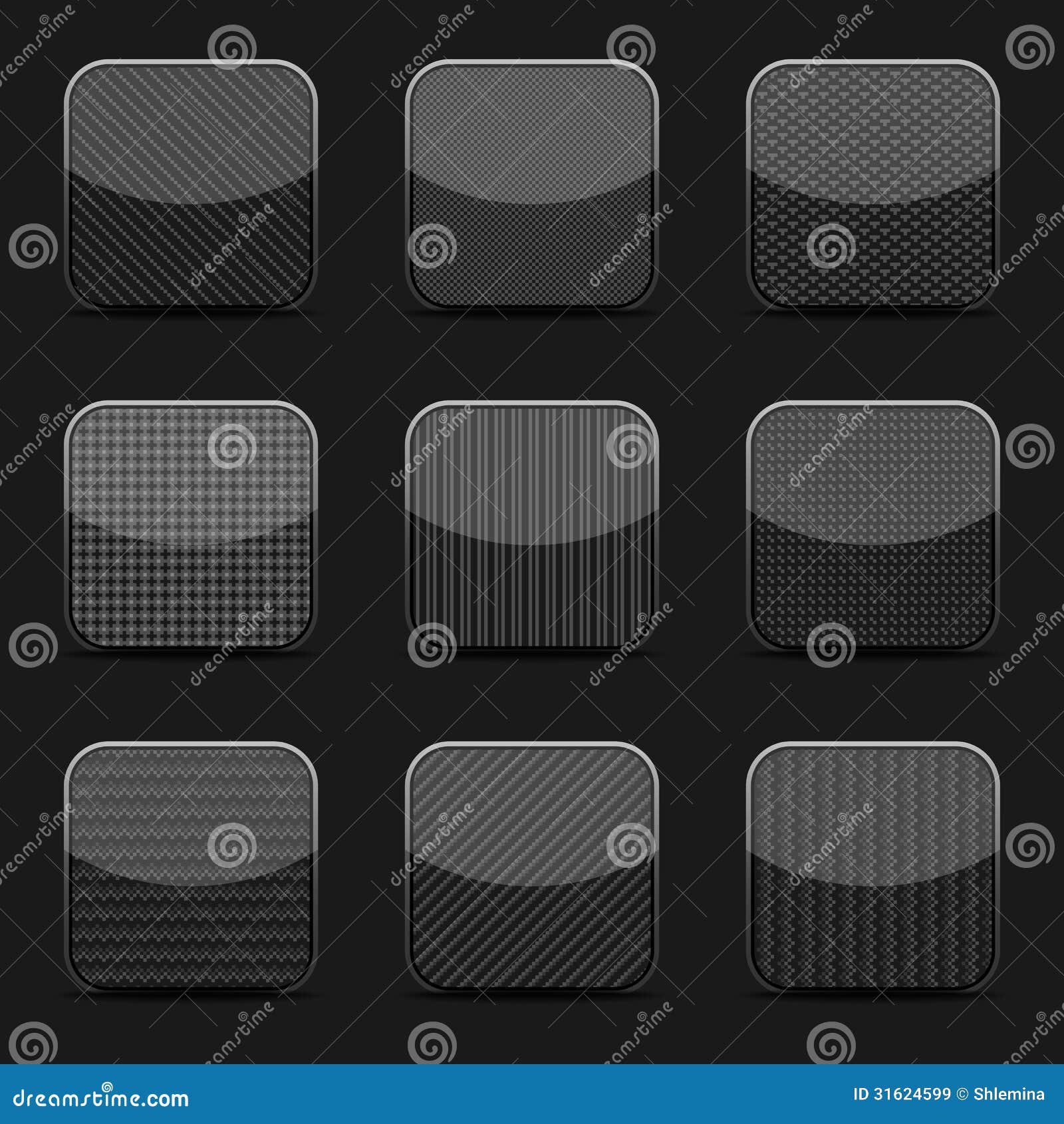 Black Textured Icon Templates Stock Vector - Illustration of icon ...