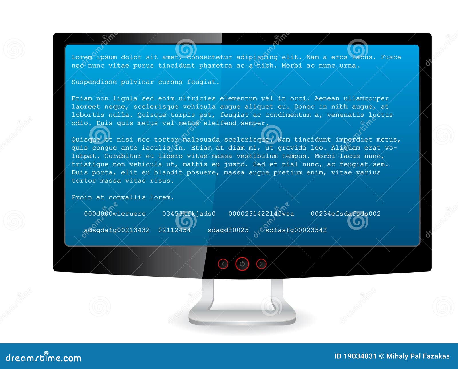 Black Tft Monitor with Error Message Stock Vector - Illustration of ...