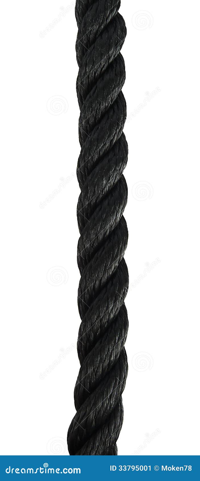 Black Thick Rope Isolated Stock Image - Image: 33795001