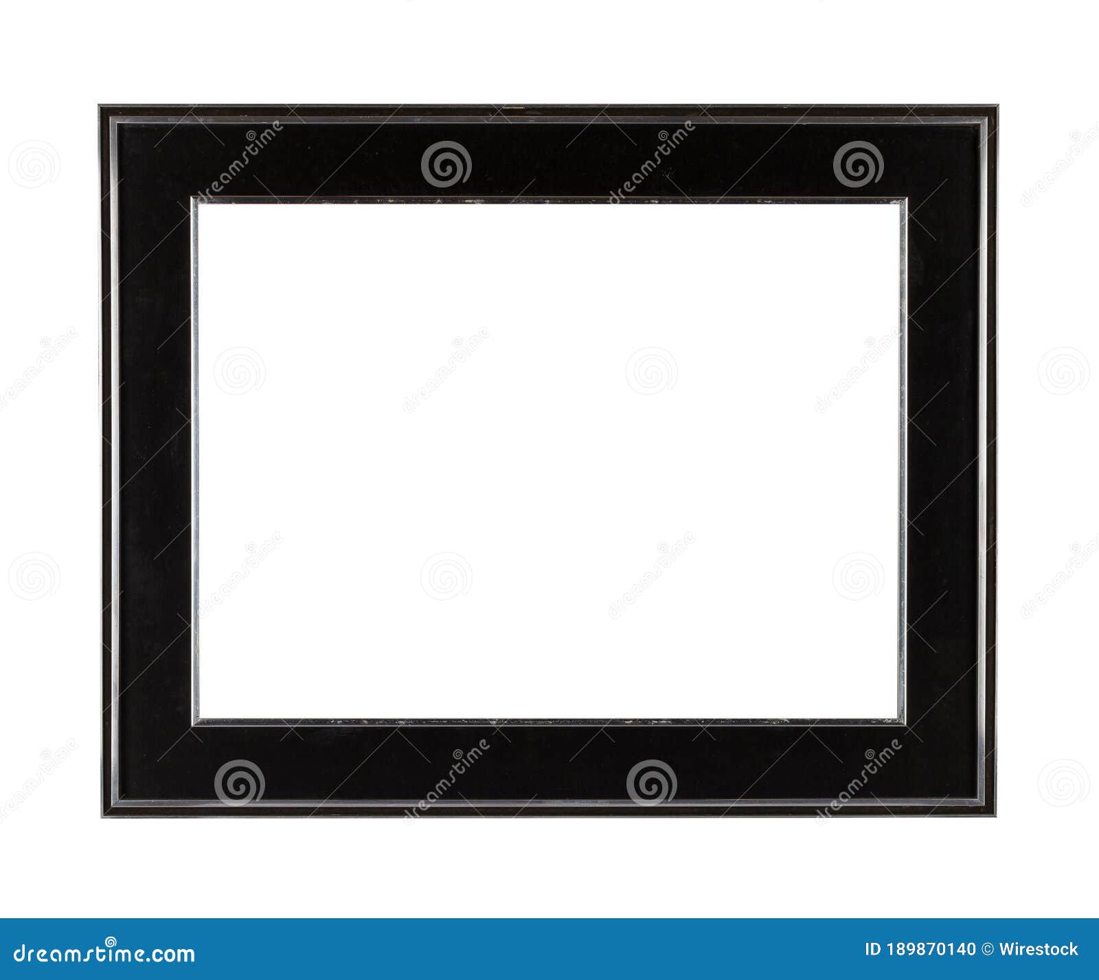 Black Thick Square Frame for Painting or Picture Isolated on a White ...