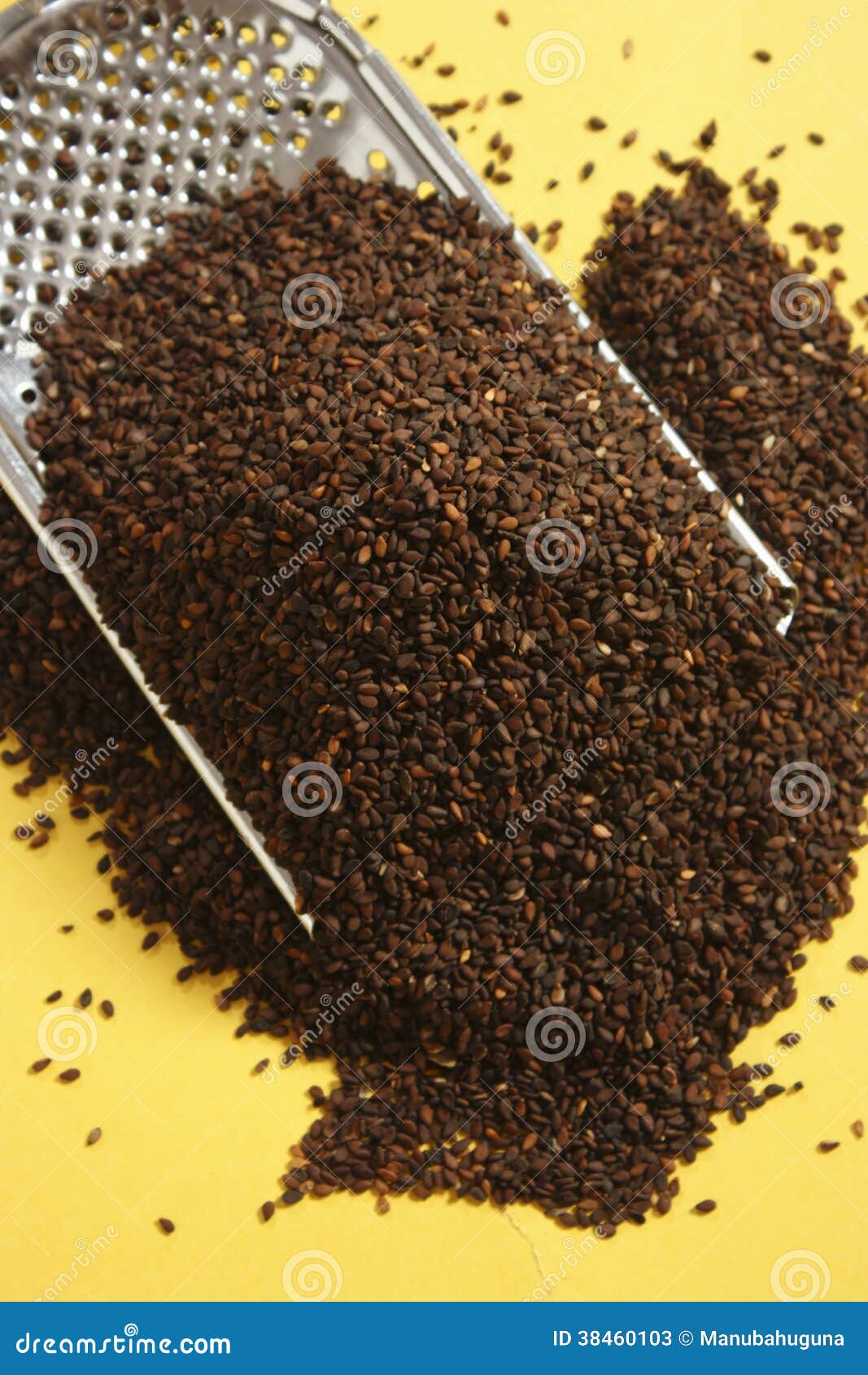 Black Thill or Black Sesame Seeds Stock Image - Image of food, thill ...
