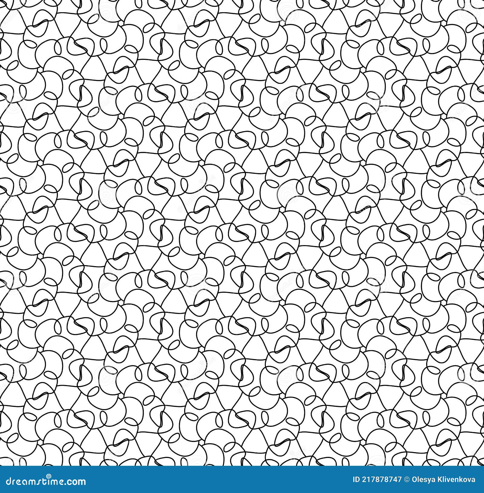 Black Thin Curves on White. Abstract Minimalistic Petals. Vector ...