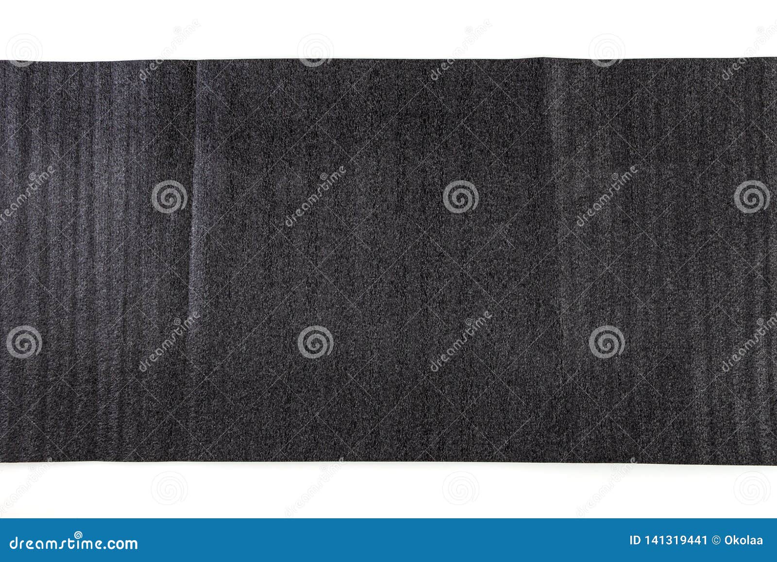 Black Thin Foam Film Closeup, on White Background Stock Image - Image ...