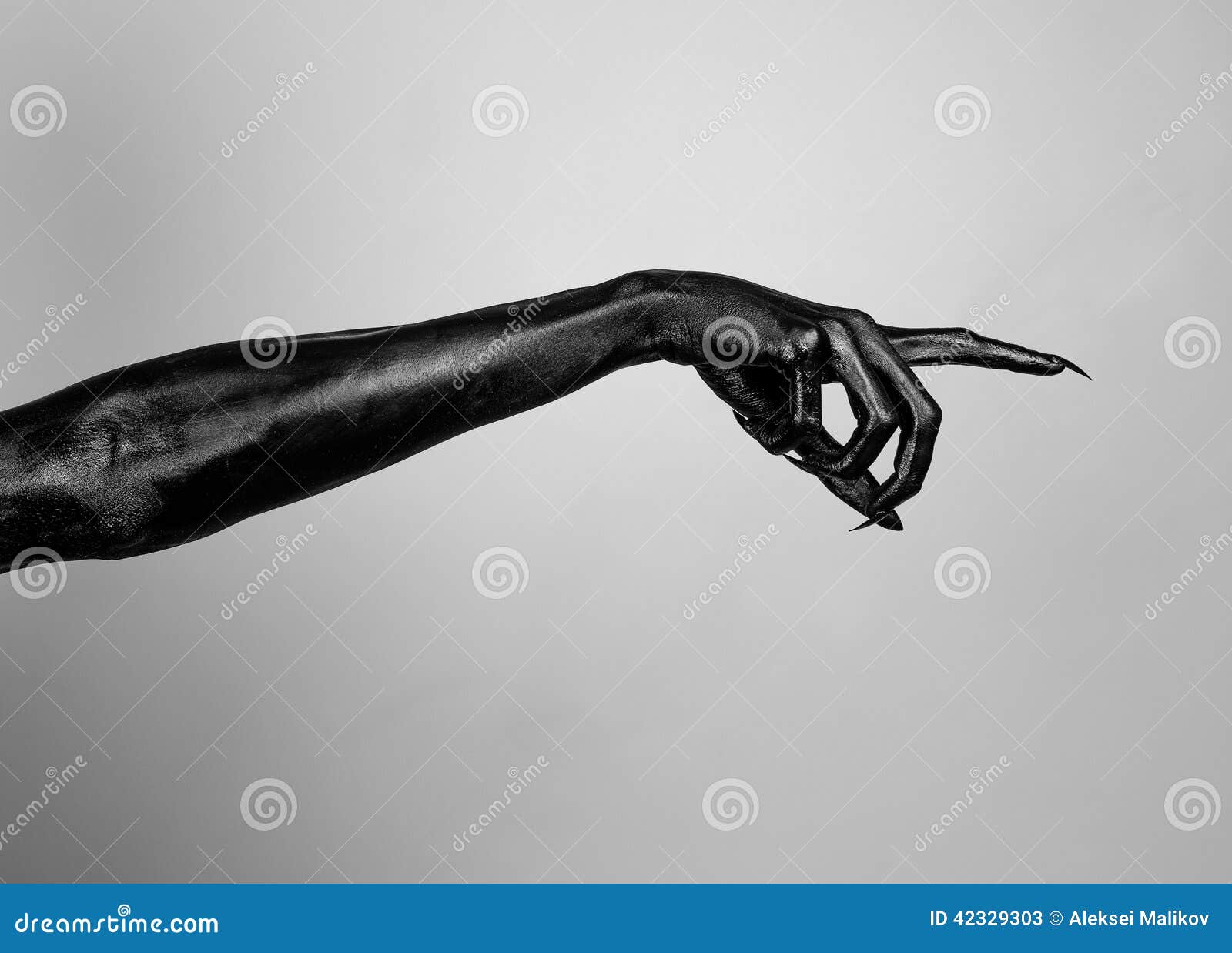 Black thin hand of death stock illustration. Illustration of dirty ...