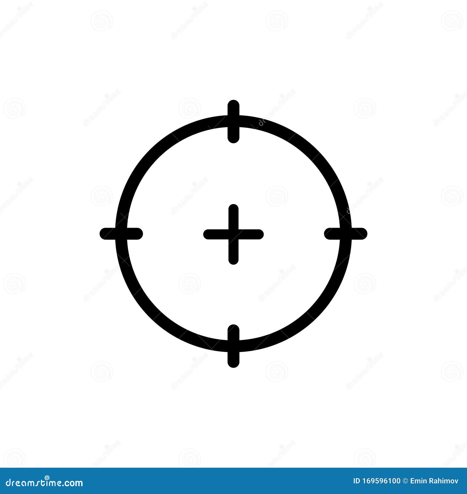 Black Thin Line Scope - Illustration Eps Ten Stock Illustration ...