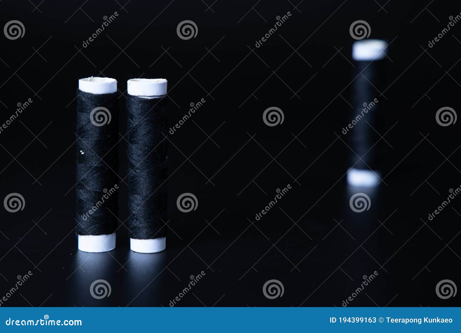 Black Thread on Black Background Stock Image - Image of handicraft ...