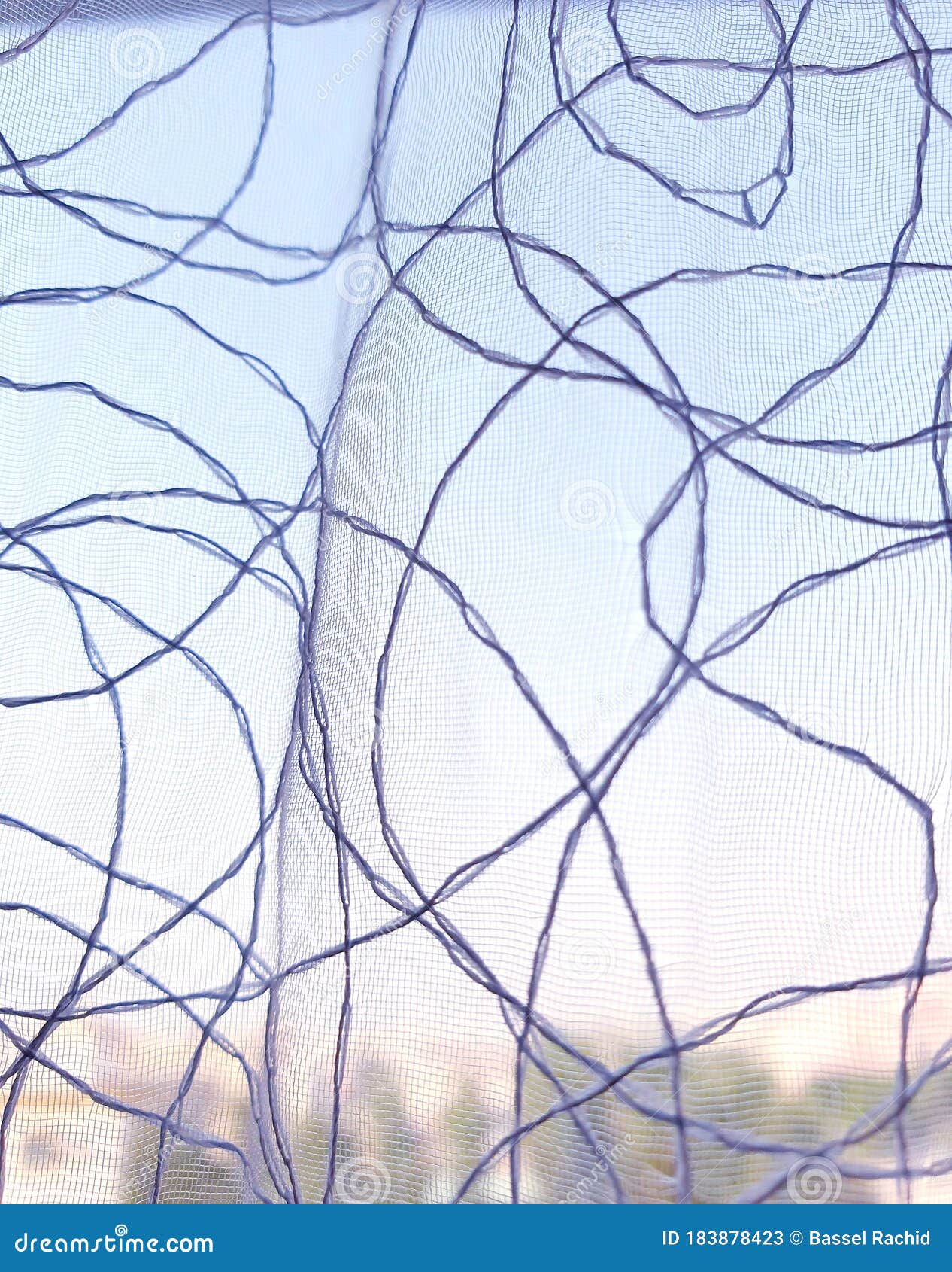 Black Thread Intertwined on a White Background Stock Image - Image of ...