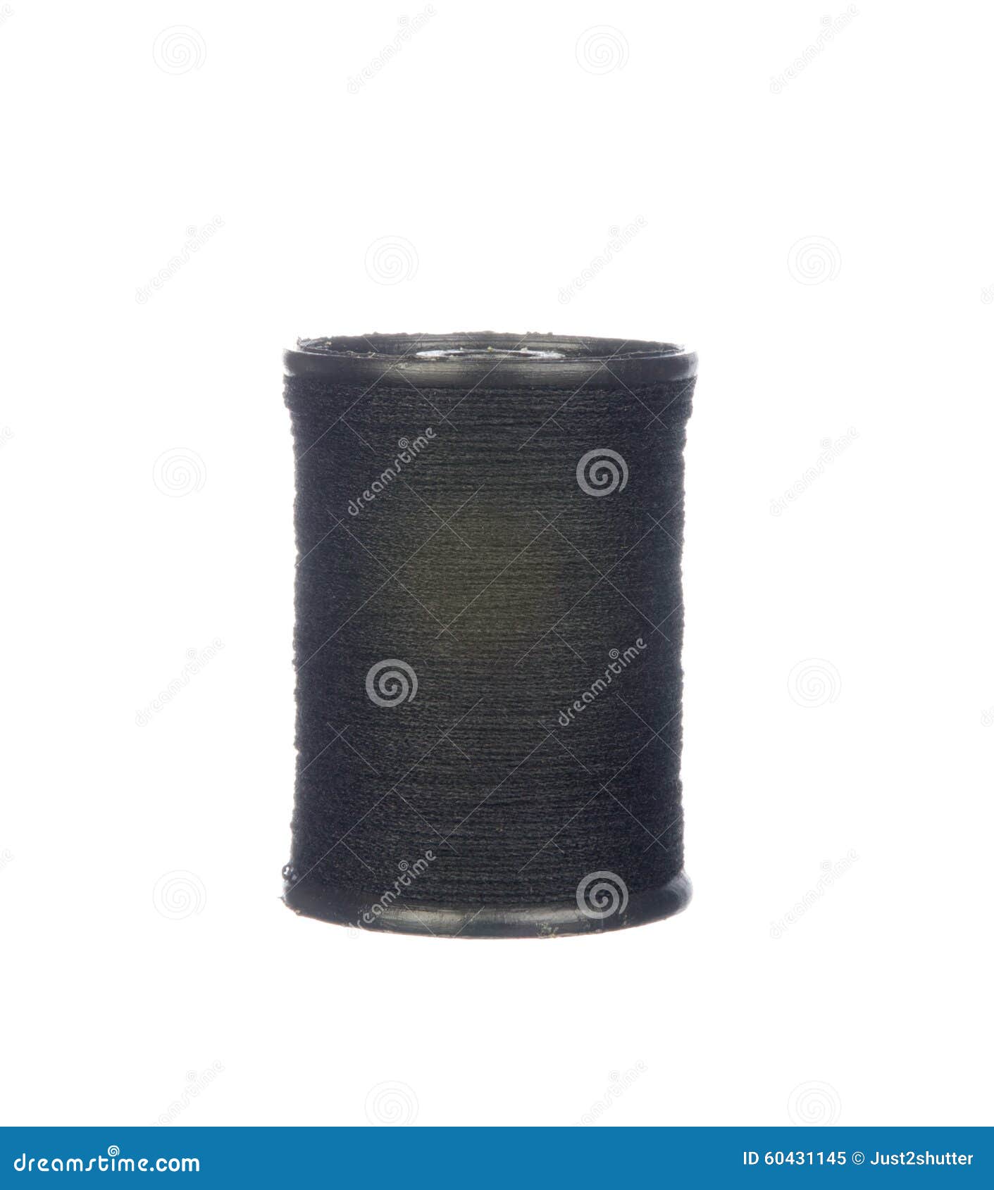 Black Thread Isolated on White Stock Image - Image of cotton, needle ...