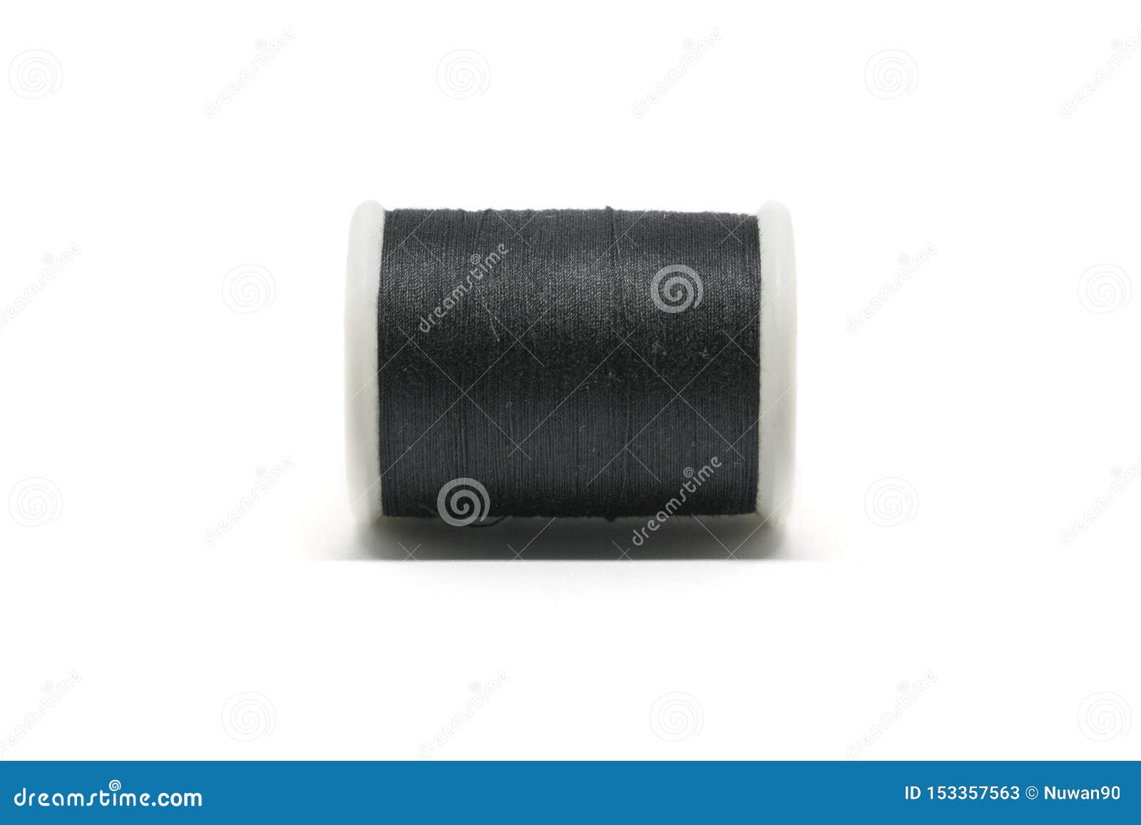 Black Thread Isolated on White Background Stock Image - Image of object ...