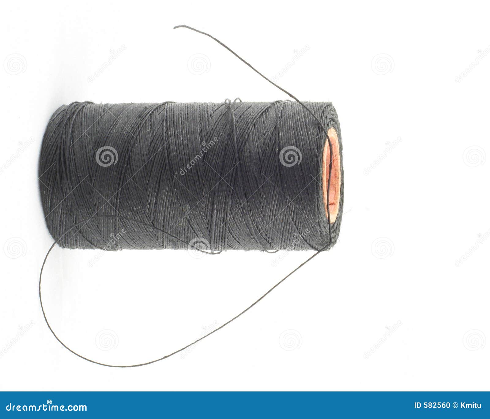 Black thread on white #2 stock photo. Image of isolate - 582560