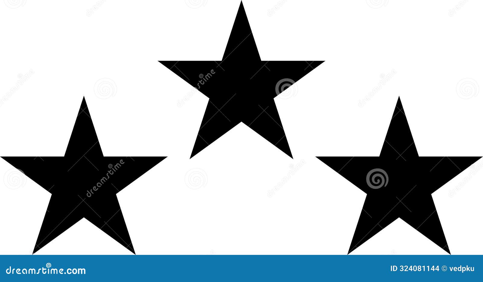 Black Three Star Icon, Three Star Sign, 3 Star, Three Star Awards Stock ...