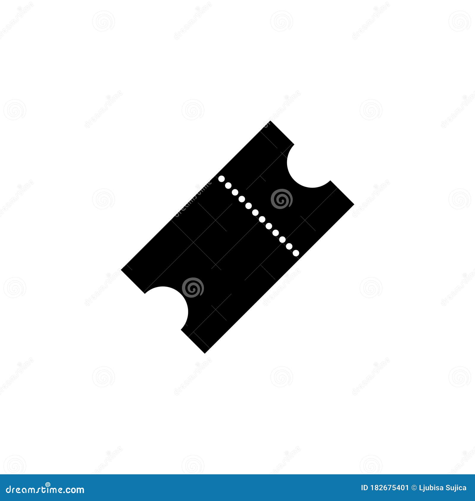 Black Ticket Icon Isolated on White Background Stock Vector ...
