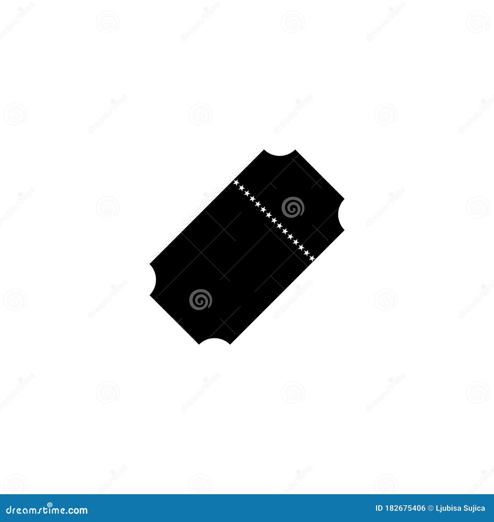 Black Ticket Icon Isolated on White Background Stock Vector ...