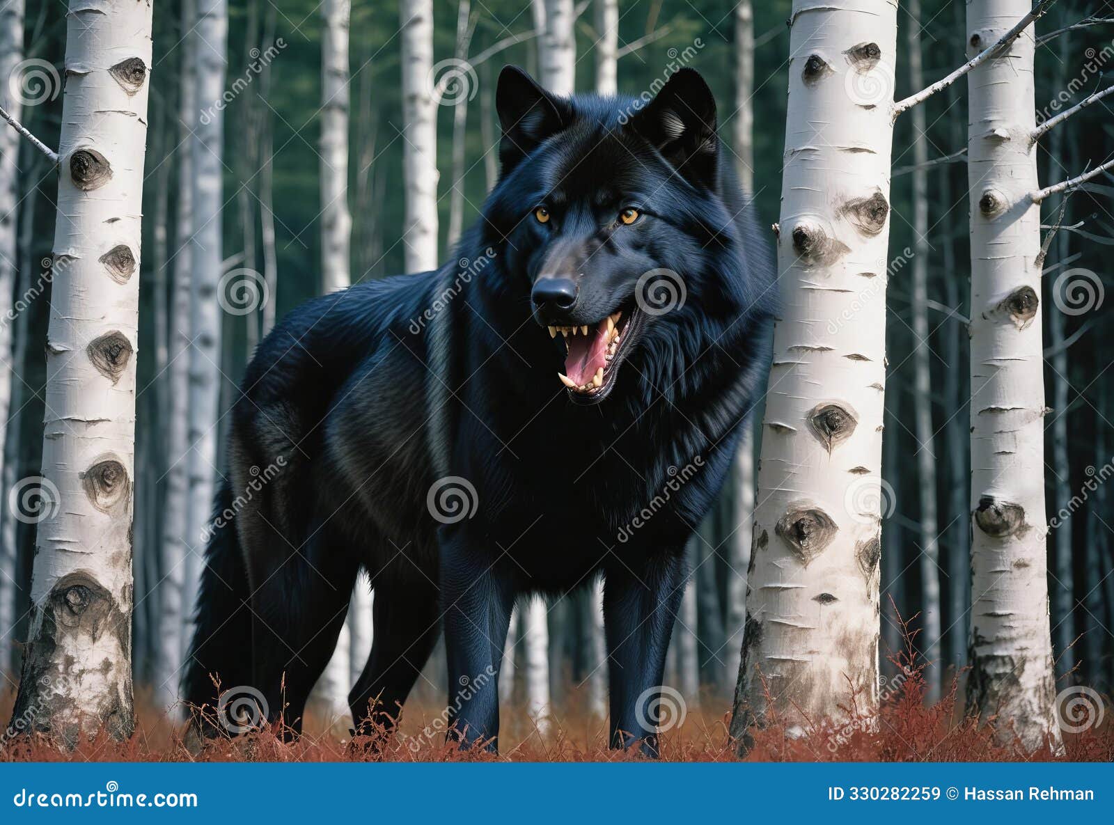A Big Timber Wolf Walking Dangerously Close Royalty-Free Stock Image | CartoonDealer.com #350140342