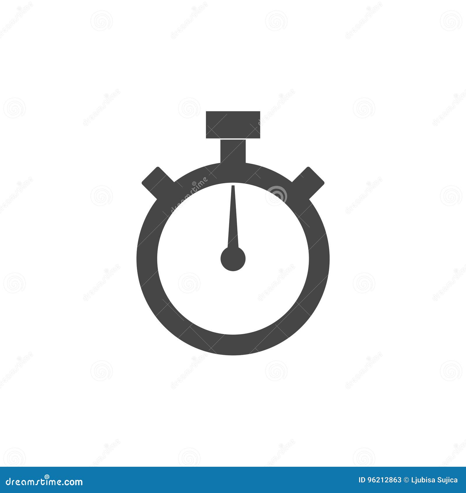 Black Timer icon stock vector. Illustration of quick - 96212863