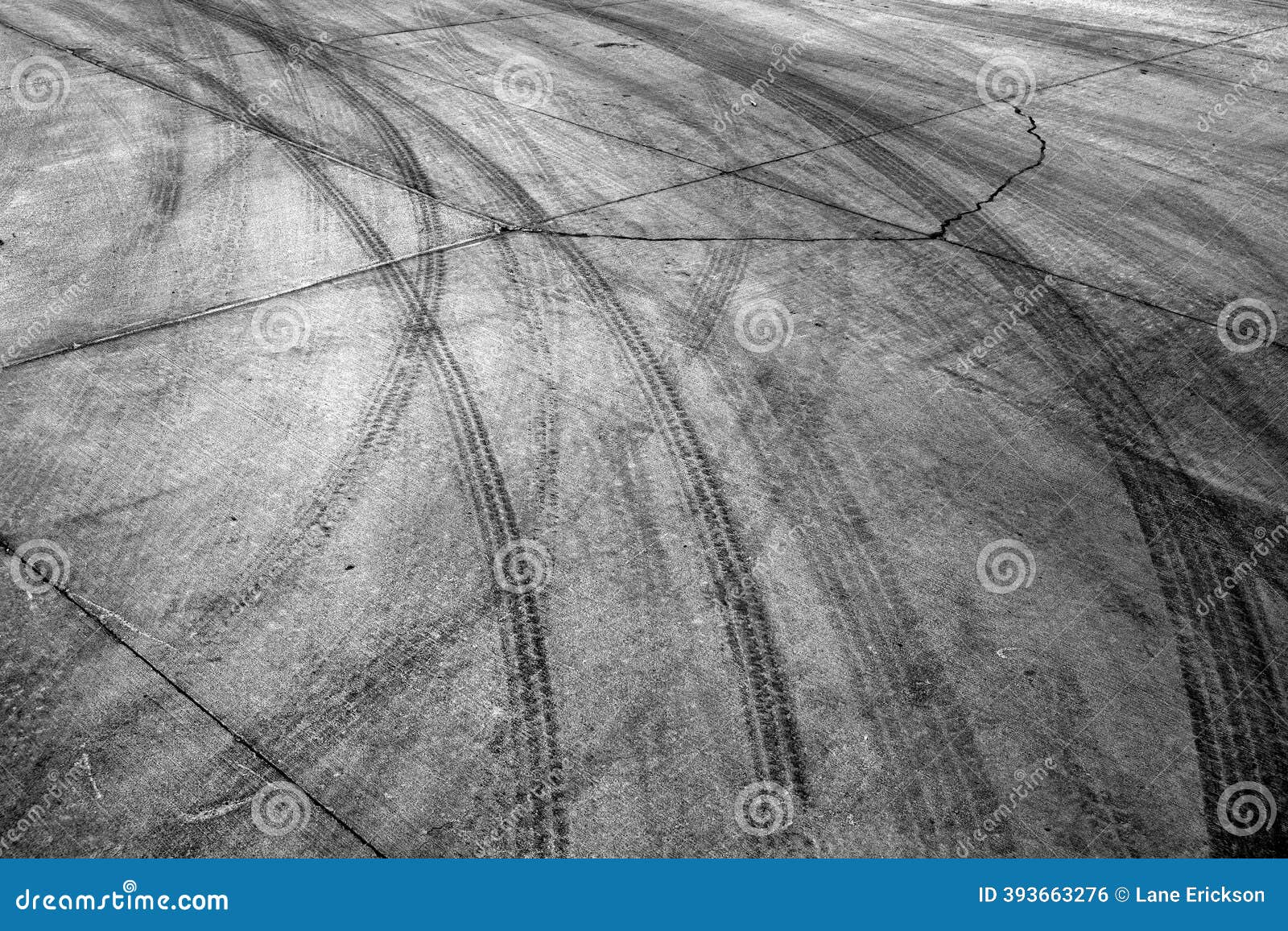 Black Tire Marks And White Smoke On Asphalt Race Track, Road Dust Cloud ...