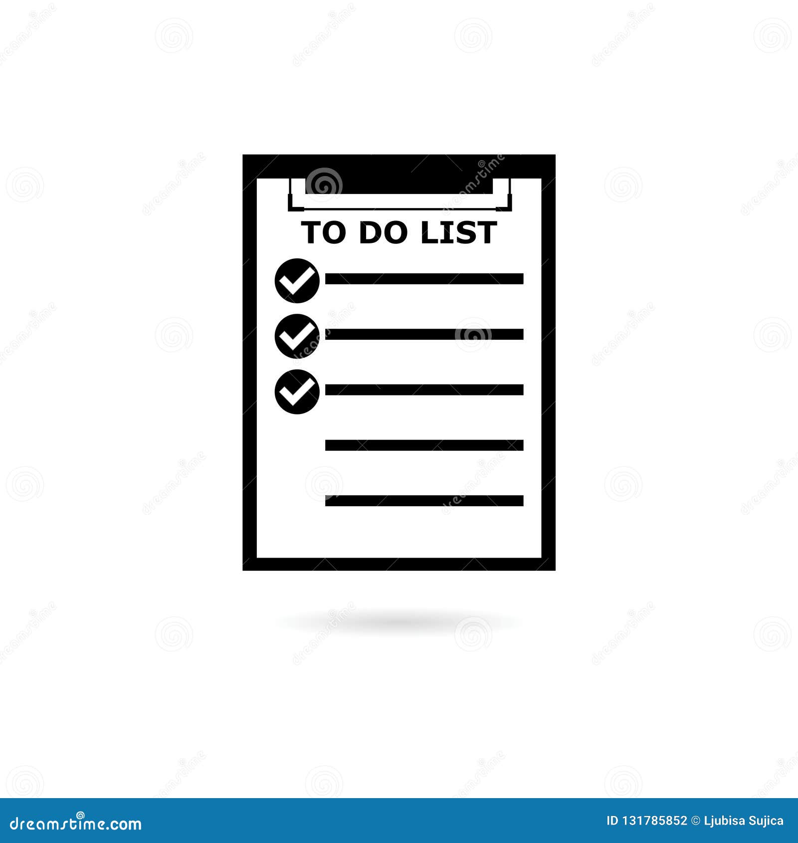 Black To-do List Flat Design Concept Icon or Logo Stock Illustration ... Black To-do List Flat Design Concept Icon or Logo Stock Illustration ...