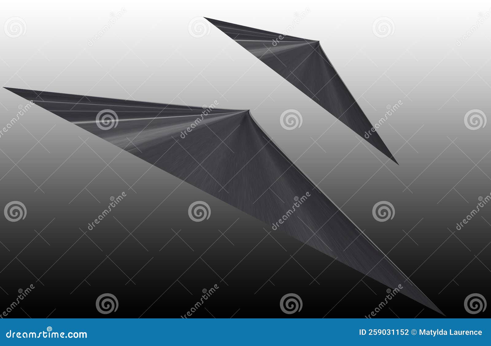 Black To Gray Graphic Design. 2 Delta Wings Stock Illustration ...