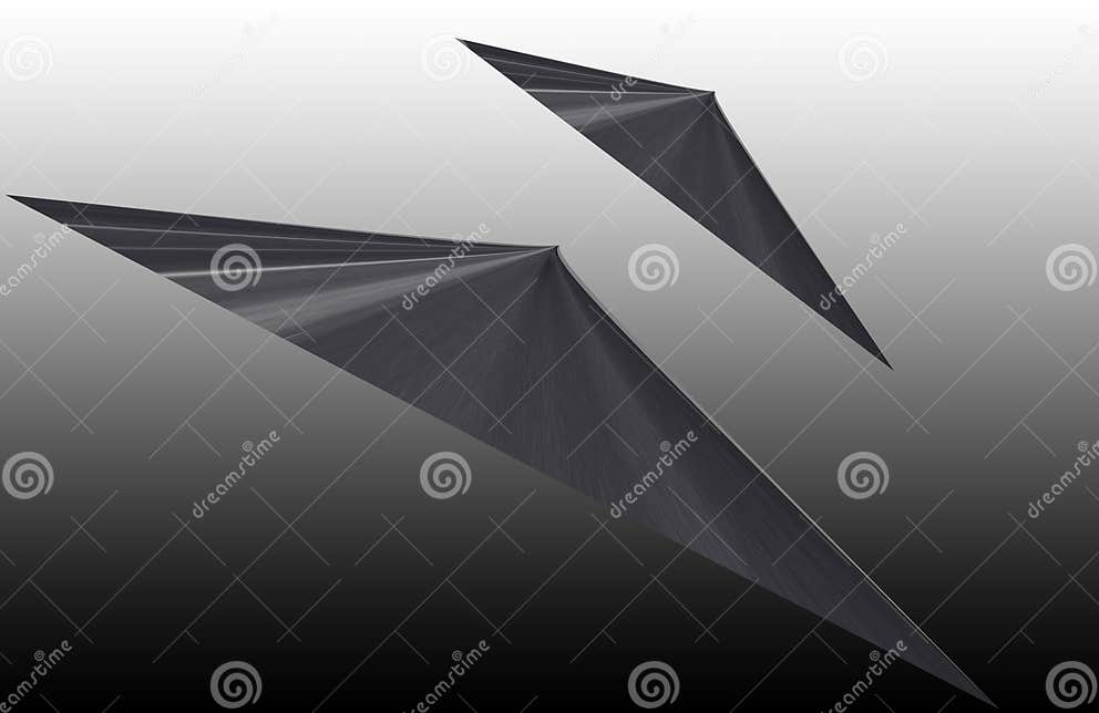 Black To Gray Graphic Design. 2 Delta Wings Stock Illustration ...