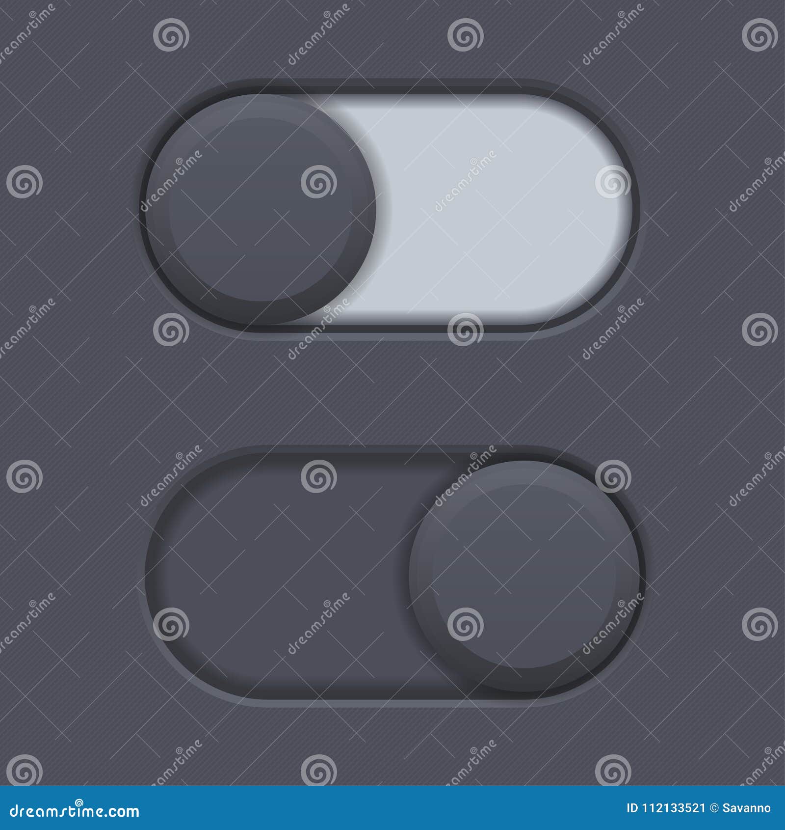 Black Toggle Switch Buttons Stock Vector - Illustration of vector ...