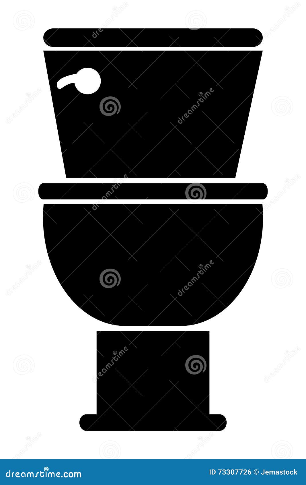 Black toilet icon stock illustration. Illustration of bathroom - 73307726