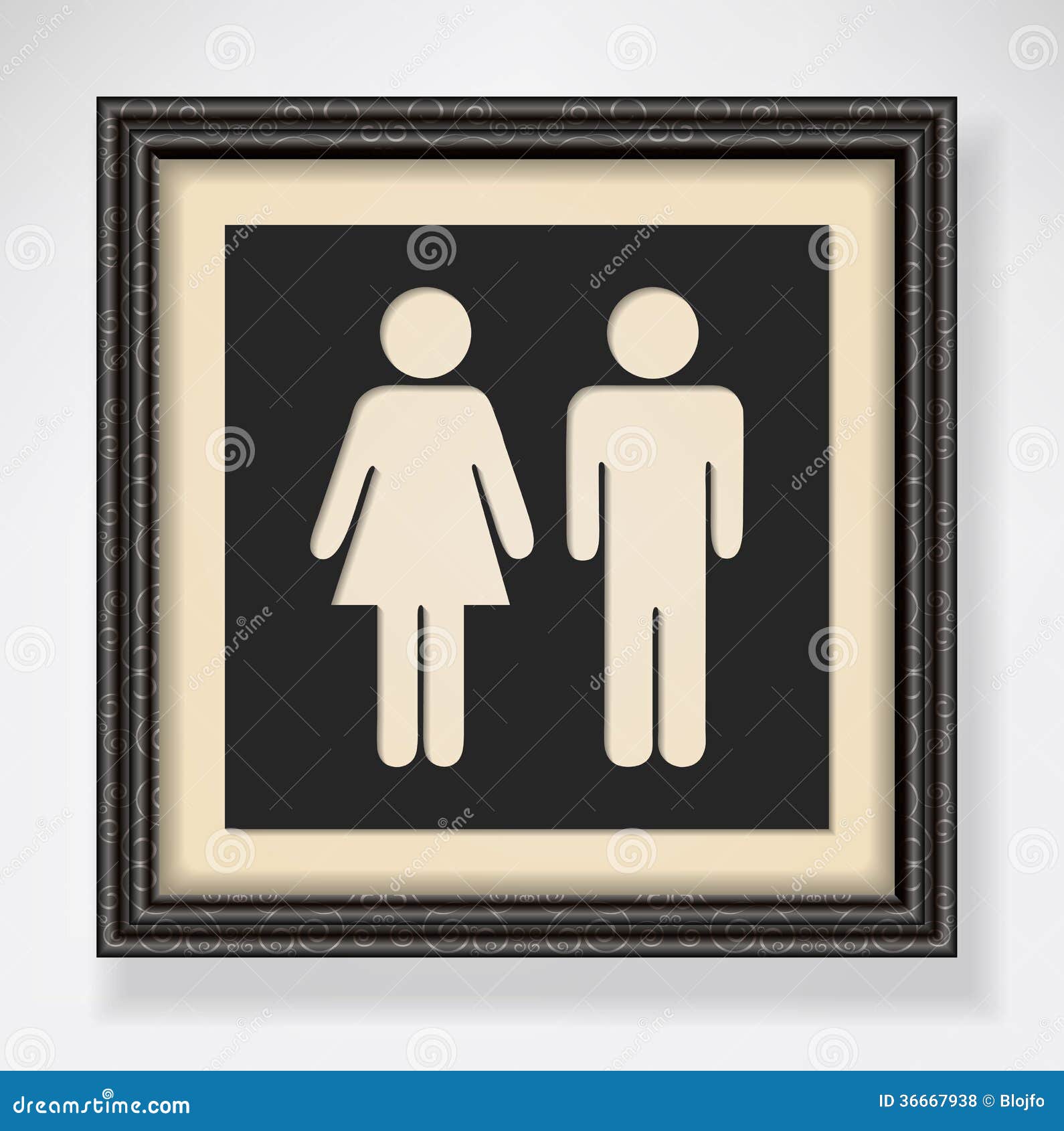 Black toilet sign stock vector. Illustration of background - 36667938