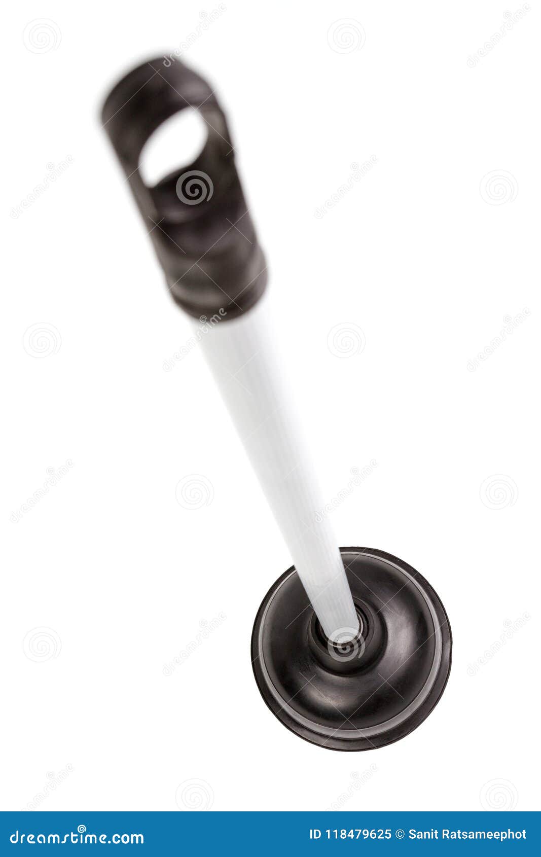 Black Toilet Water Plunger Plumb. Stock Image - Image of flow, hand ...