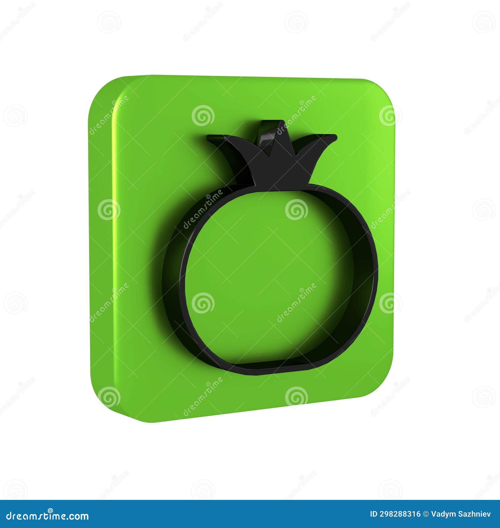Black Tomato Icon Isolated on Transparent Background. Green Square ...