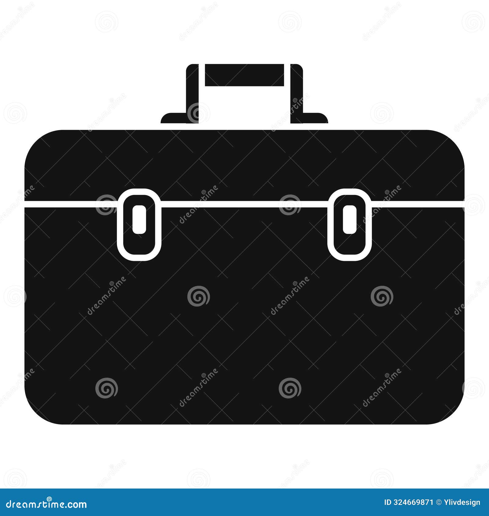 Black Tool Box Case Icon Holding Working Instruments Stock Vector ...